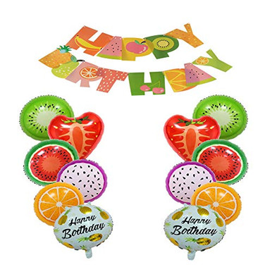 13 Pcs Summer Fruit Party Decorations Supplies Included Happy Birthday ...