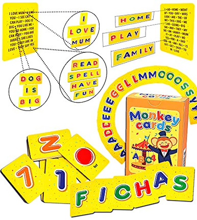 Monkey Flash Cards for Toddlers - Learn Word Building - Plenty of ...