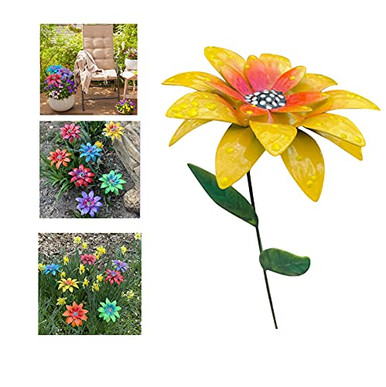 Daylily Flower Garden Stakes Decor 11.8in DIY Fantastic Metal Daylily ...