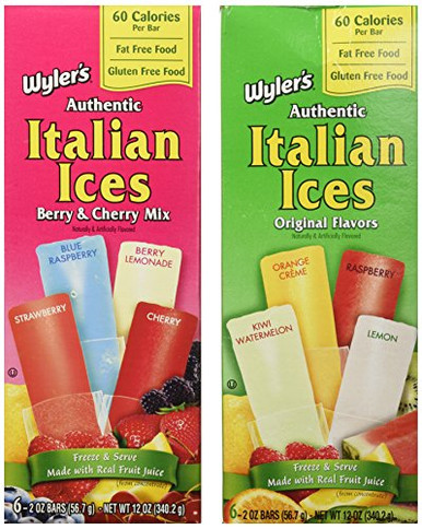 Wylers Authentic Italian Ices 12 oz boxes -2 Pack -- 12 Bars ...