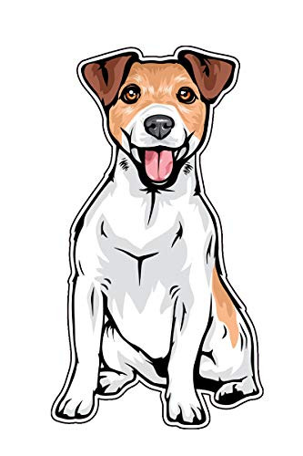 WickedGoodz Jack Russel Terrier Vinyl Decal - Dog Bumper Sticker - for ...