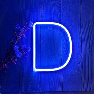 ENUOLI Blue Neon Letter Sign Neon Words Battery-USB Powered LED ...