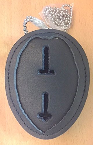 Recessed Oval Badge Holder, Hook Closure, Metal Clip (with Neck Chain ...