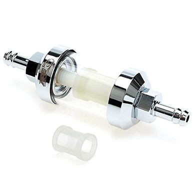 1-4 Inline Fuel Filter - APE RACING Universal Chrome Billet Aluminum ...