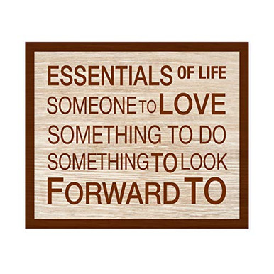 Essentials of Life Motivational Wall Art-10 x 8" Replica Wood Design ...