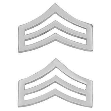 Smith and Warren 7-8"H Sergeant Chevron Collar Brass Rank Insignia ...