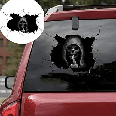 Skull Stickers and Decals for Car Windows Doors and Trucks 3D Skull ...