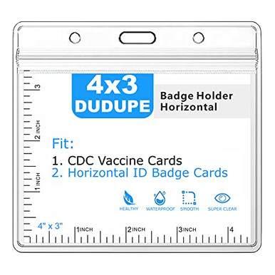 CDC Vaccination Card Protector 4 X 3 Inches Immunization Record ID Card ...