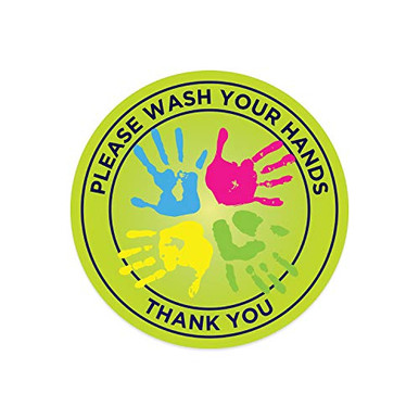 Please Wash Your Hands Decals - 10 Bright Hand Washing Decals - 6 ...