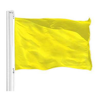 G128 Solid Yellow Color Flag 3x5 FT 150D Printed - 3x5 feet - Printed ...