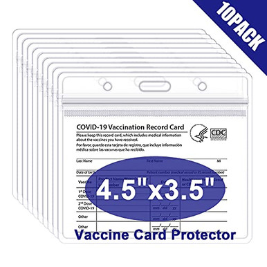 CDC Vaccine Card Protector 4.5 x 3.5" Vaccination Card Holder 10 pack ...