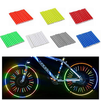 Kiwochy Bike Reflectors Spokes Wheel Rim Spoke 7 Set-84Pcs Bicycle ...
