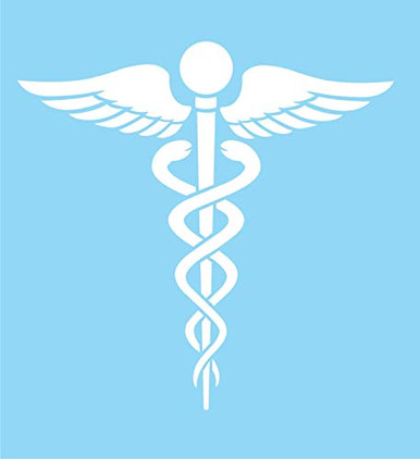 Paramedic EMS Medical Nurse Stencil Caduceus Symbol Staff Snake Wings ...