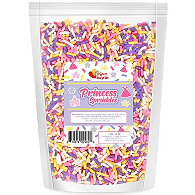 Princess Sprinkles - 1 Pound - BULK Jimmies - Princess Toppings for Ice ...