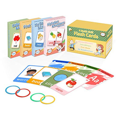 BREEZYPALS Flash Cards for Toddlers 2-4 Years for Preschool Learning ...