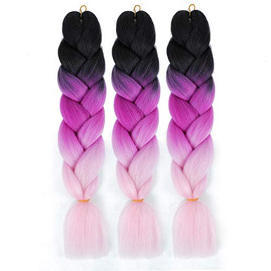 Sofeel Braiding Hair Three Tone Ombre Kanekalon Jumbo Braids Synthetic ...