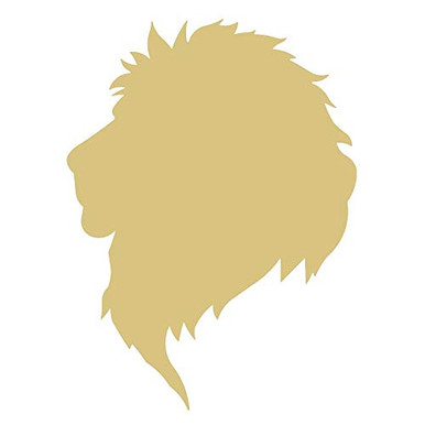 Lion Head Cutout Unfinished Wood Animal Zoo Wildlife Safari Door Hanger ...
