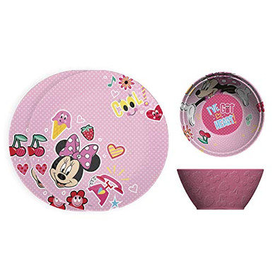 Zak Designs Non-BPA Dinnerware Set - Disney Minnie Mouse Includes ...