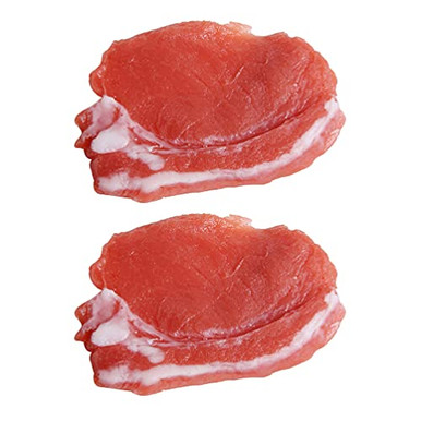 Cabilock 2pcs Fake Food Meat Simulation Pork Kitchen Pretend Play Food ...
