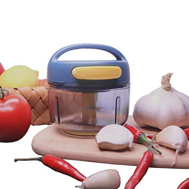 Hand-Powered Food Chopper Veggie Chopper Processor Stainless Steel ...