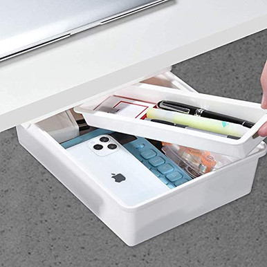Desk Drawer Under Desk StorageHighly Capacity Pop-Up Student Storage ...