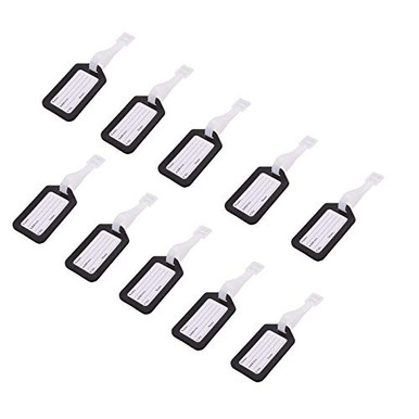 10 Pieces Luggage Tags for Travel Label Case Tags with Name ID Card ...