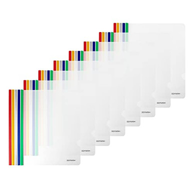 HOUYEE 40Pcs Clear Report Covers with Sliding Bars5mm-20 Sheet Capacity ...