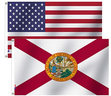 VAFLAG American Flag and Florida State Flag 3x5 Ft Brilliant Colors ...