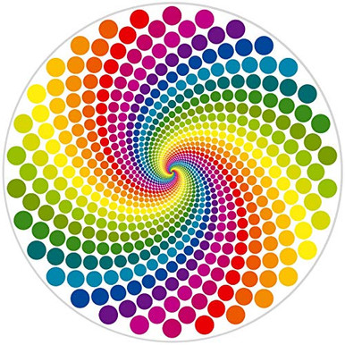 COLOR TREE DESIGN 1000 Piece Puzzle - Rainbow Vortex is a Round Puzzle ...