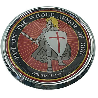 Armor of God Metal Chrome Emblem - Warehousesoverstock