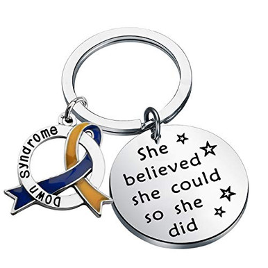 CHOORO Down Syndrome Awareness Gift Blue and Yellow Awareness Down ...