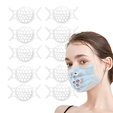 10Pcs 3D Face Mask Bracket Silicone Mask Bracket Breathe Cup for Mask ...