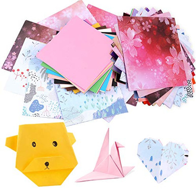 400 Pcs Origami Paper 300 Pcs Colorful Origami Sheets and 100 Pcs ...