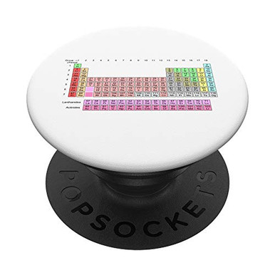 Scientific Periodic Table Elements and Chemistry White PopSockets ...