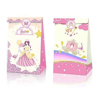 XDLEE 24 Pack Princess Castle Birthday Party Favor Bags with ...