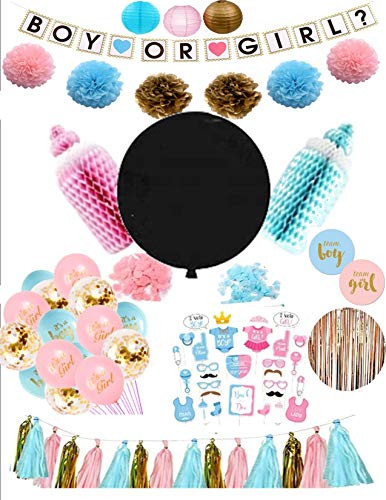 Gender Reveal Party Pack, Giant Reveal Balloon, All inclusive party ...