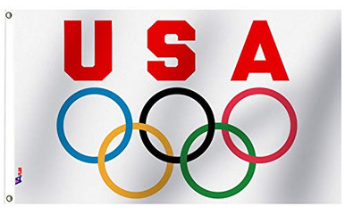 VAFLAG USA Olympics Game Flag 3x5 Ft Brilliant Colors Double Stitched ...