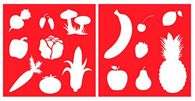 Auto Vynamics - STENCIL-FRUITVEGGIESET01-10 - Detailed Popular Fruits ...