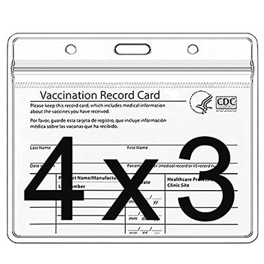 20 Pack CDC Vaccination Card Protector Badge Holder 4 X 3 Inches ...