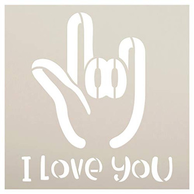 I Love You Sign Language Stencil by StudioR12 - DIY ASL Family Friend ...
