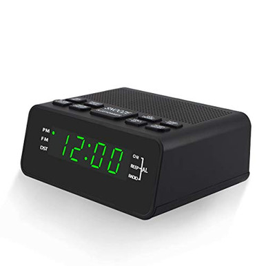 Alarm Clock Radio AM FM Radio with 12-24H DST Sleep Timer Preset and ...