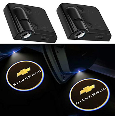 2Pcs for Car Door Lights Logo for Chevy Silverado Car Door Led ...