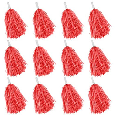 Faxco 12Pack Plastic Pom Poms Cheerleading Pom Poms Sports Dance Cheer ...