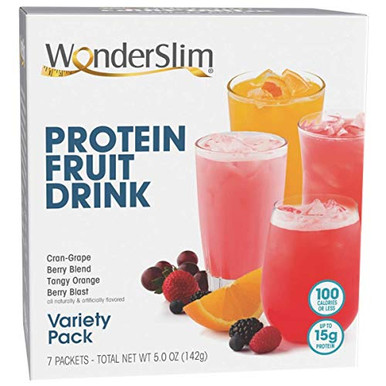 WonderSlim Low-Carb High Protein Powder Diet Fruit Drink -12-15g ...