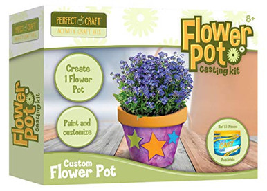 Perfect Craft 3.25" Flower Pot Cast and Paint Kit with Perfect Cast ...