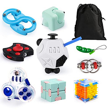 Sensory Fidget Toys Set for Kids Adults 10 Pack Anxiety Relief Toys ...
