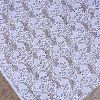 59 x 72 Inches Skull Lace Fabric-Rose Pattern lace Curtain Fabric ...