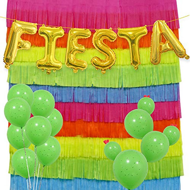 Fiesta Party Decorations Set 16 INCH Fiesta Mylar Letter Balloons Cinco ...