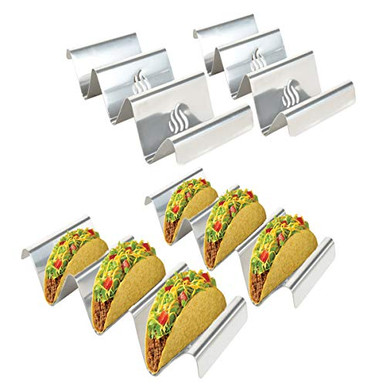 Skyflame 4 Pack Stainless Steel Taco Holders Each Taco Rack Holds 3 ...