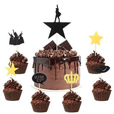ROBRO7 25Pcs Hamilton Cake Toppers Kit Hamilton Musical Themed Birthday ...